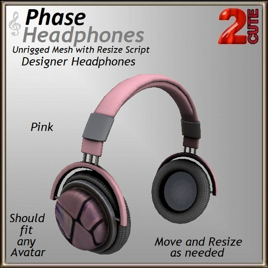 Second Life Marketplace - Phase Headphone [2cute] Pink
